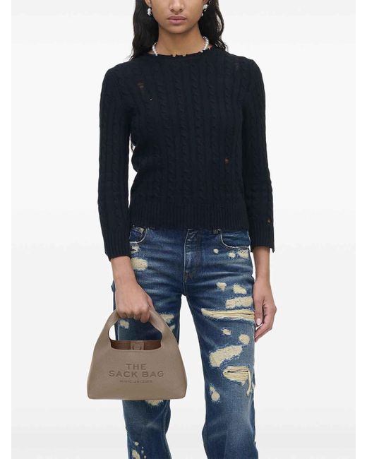 Marc Jacobs The Leather Mini Sack Bag in Metallic | Lyst