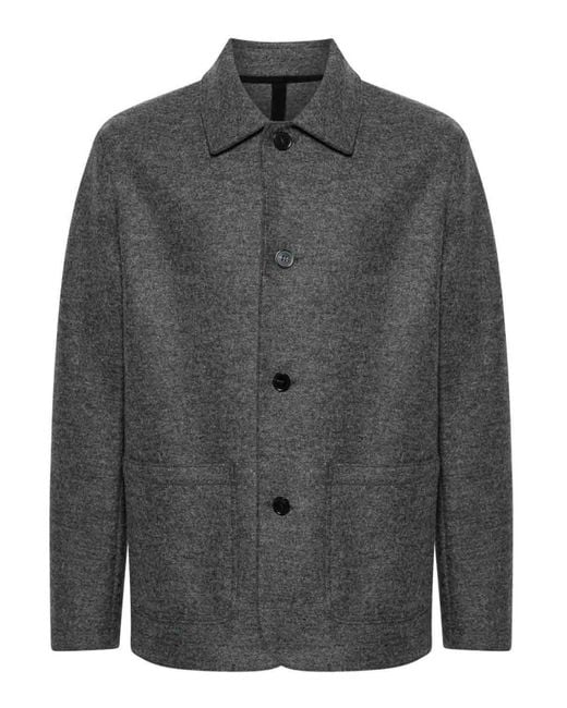 Harris Wharf London Utility Jacket in Gray for Men | Lyst