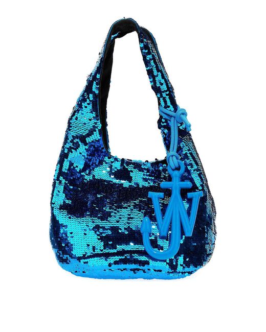 JW Anderson Mini Sequin Shopping Bag in Blue | Lyst