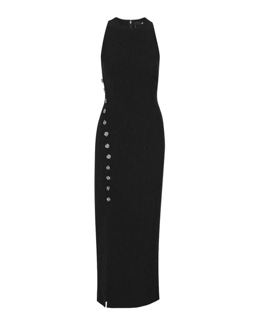 ROTATE BIRGER CHRISTENSEN Midi Dress With Slit And Rose Buttons in ...