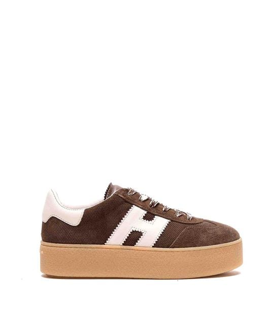 Hogan Cool Sneakers in Brown | Lyst UK