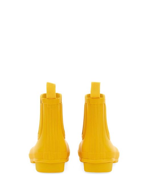 HUNTER Chelsea Boot in Yellow | Lyst UK