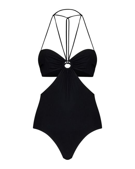 Nensi Dojaka One-Piece Matt Stretch Jersey Swimsuit in Black | Lyst