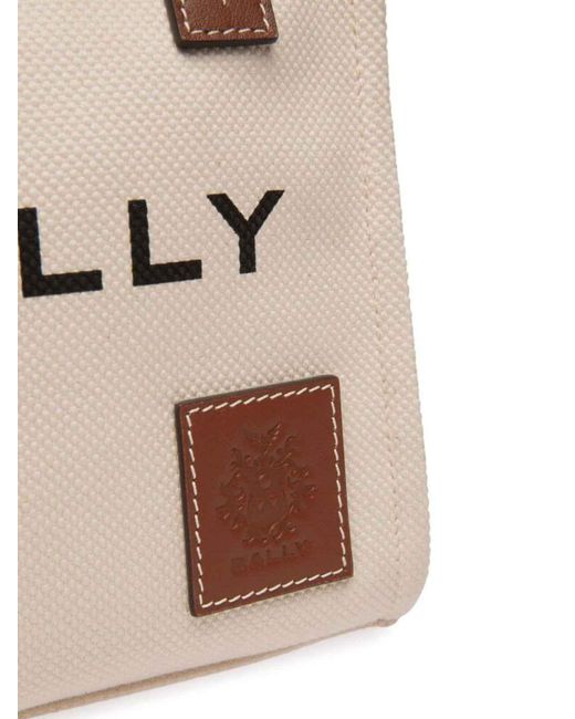 Bally Canvas Tote Bag in Natural | Lyst