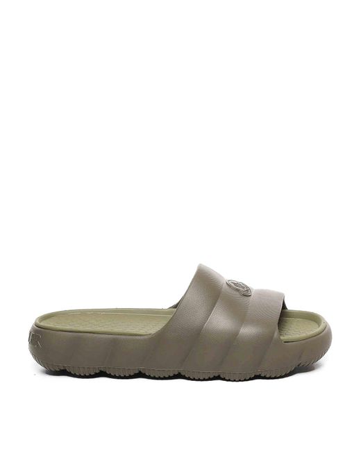 Moncler Quilted Lilo Slides in Gray for Men | Lyst