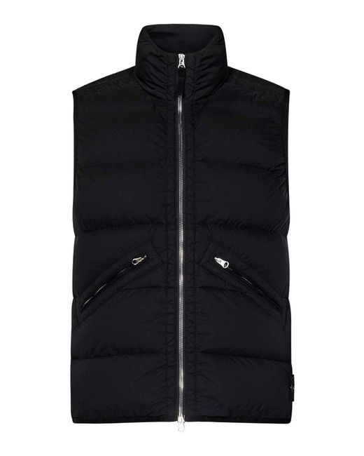 Stone Island Lightweight Stretch Nylon Vest in Black for Men | Lyst