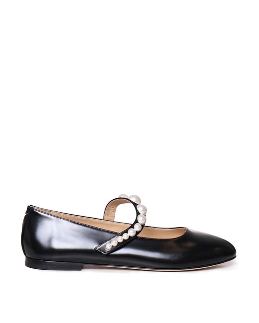Mach & Mach Shiny Calfskin Ballet Flats in White | Lyst UK