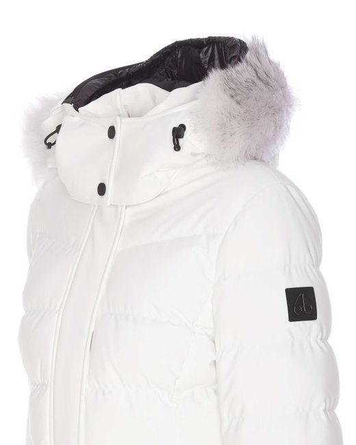 Moose Knuckles Belle Down Jacket in White | Lyst