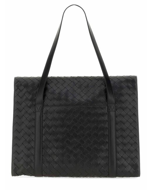 Bottega Veneta Woven Pattern Shoulder Bag in Black for Men | Lyst UK