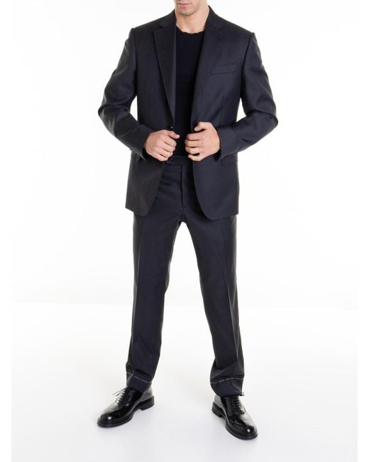 Brioni V Neck Double Vented Suit in Blue for Men | Lyst UK