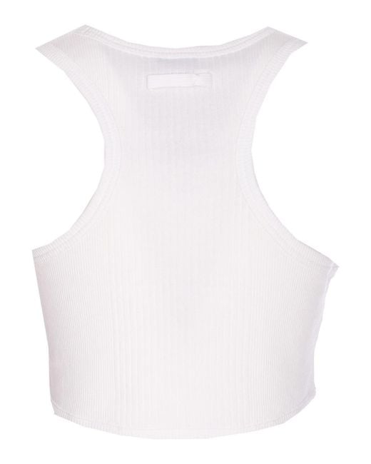 Jean Paul Gaultier Bra Top in White | Lyst UK