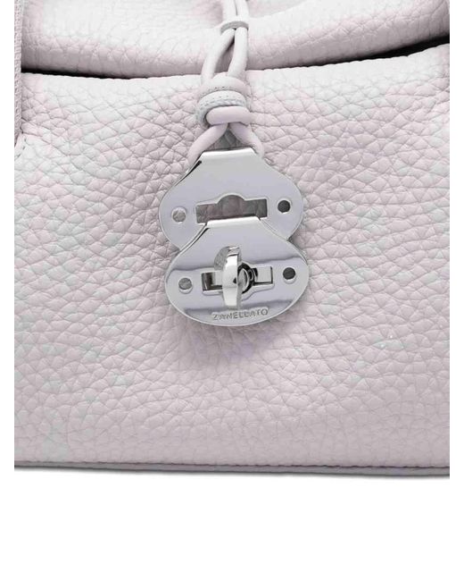 Zanellato Dotta Centauro Small Leather Handbag in White | Lyst UK