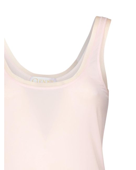 Genny Tank Top With Contrasting Edges in Pink | Lyst