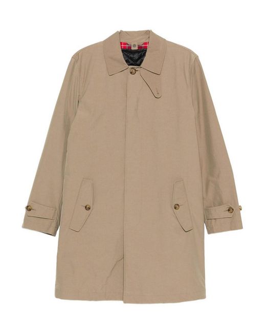 Baracuta G10 Detachable Trench Coat With Wind Flap in Natural for Men ...