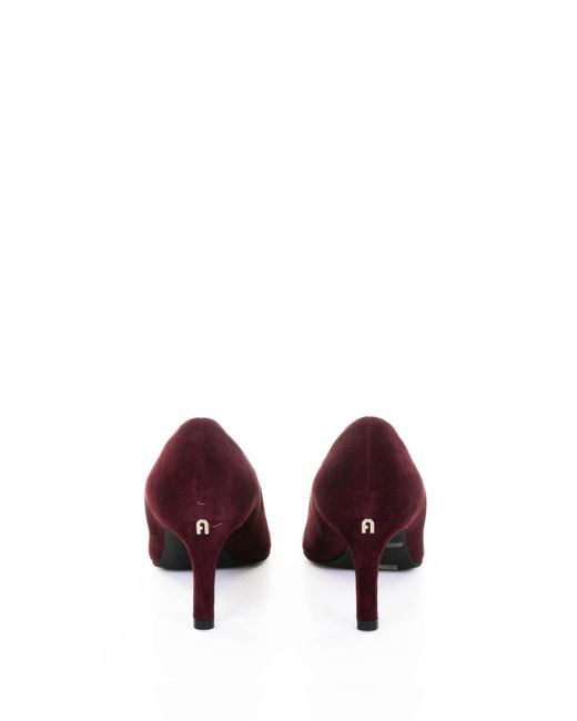 Furla Ribes -Colored Suede Dãcollete in Purple | Lyst UK