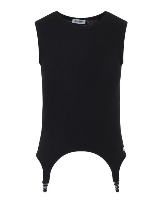 Jean Paul Gaultier Lingerie Garter Top in Black | Lyst UK