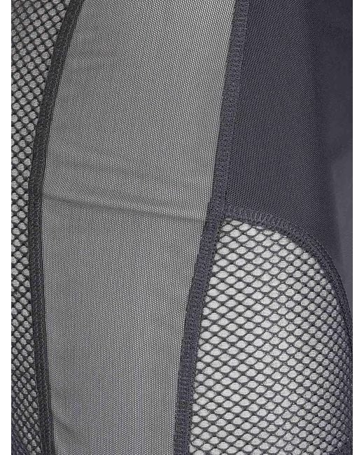 KNWLS Mesh Girdle Skirt With Velvet Tape Details in Black | Lyst UK
