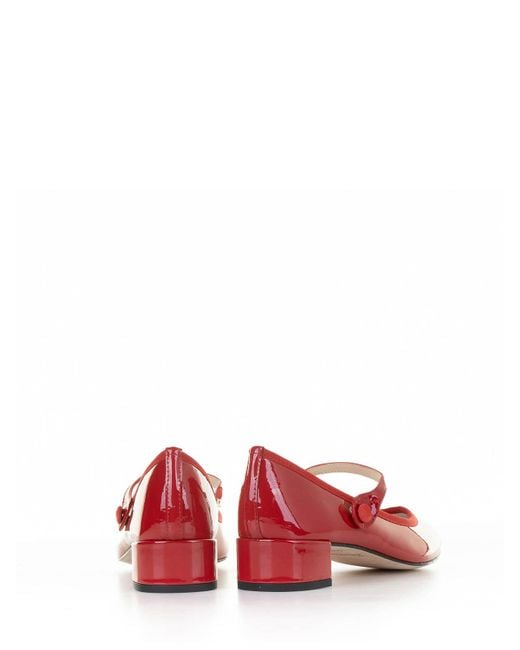 Repetto Shiny Leather Ballerina in Red | Lyst