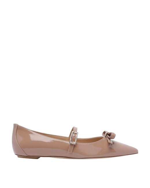 Stuart Weitzman Felicity Bow Mary Jane Ballets in Pink | Lyst