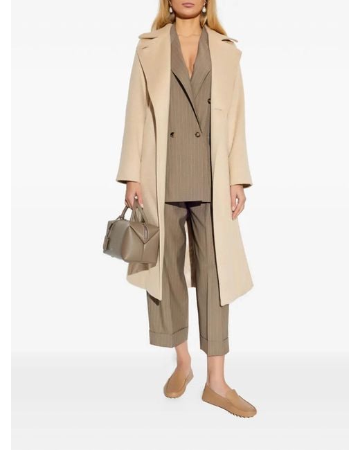 Max Mara Albino Hedgehog Coat in Natural | Lyst UK