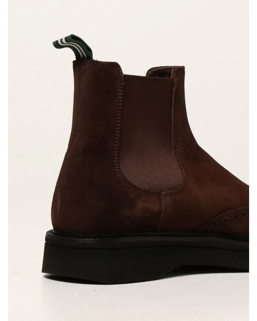 Green George Suede Ankle Boots With Motif in Brown for Men | Lyst UK