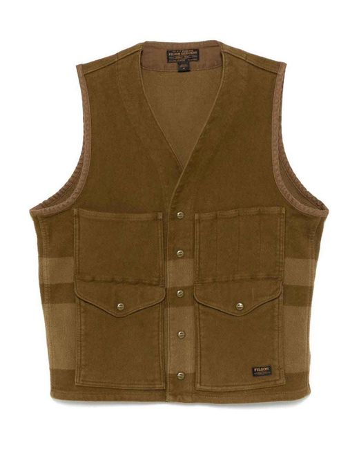 Filson Cotton Vest in Green for Men | Lyst