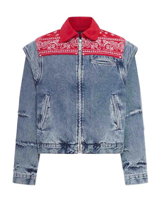 PDF Denim Cape Jacket With Bandana Effect in Blue for Men | Lyst UK