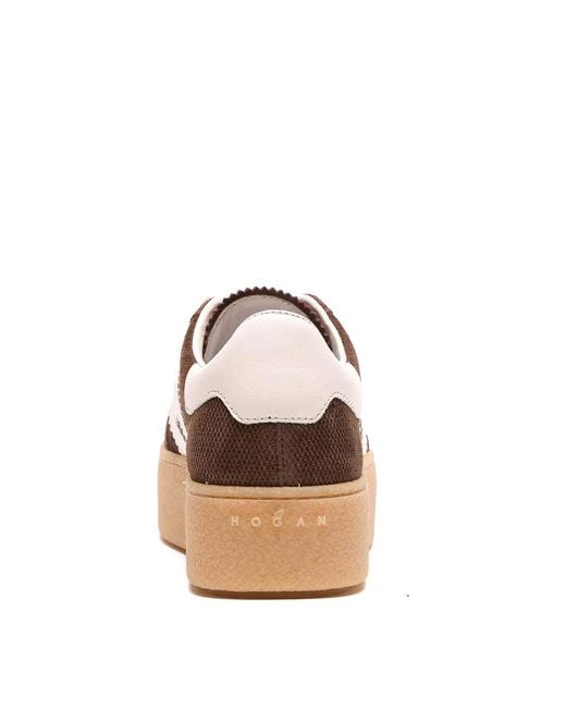 Hogan Cool Sneakers in Brown | Lyst UK