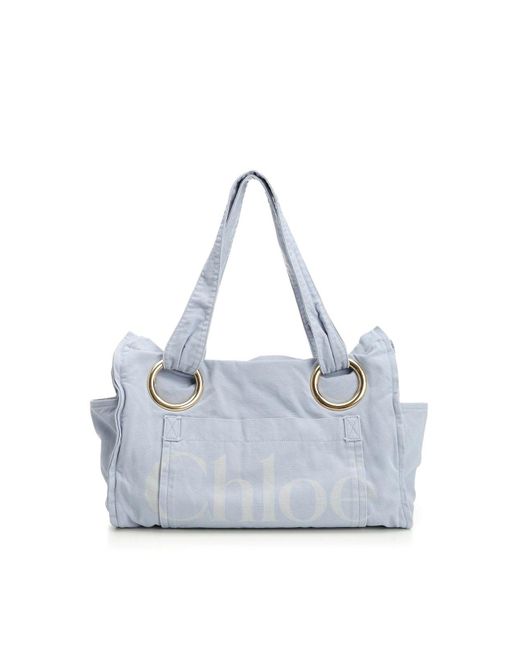 Chloé Chlo Plage Tote Bag in Blue | Lyst UK
