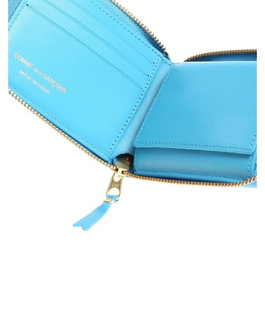 Comme des Garçons Leather Wallet in Blue for Men | Lyst UK
