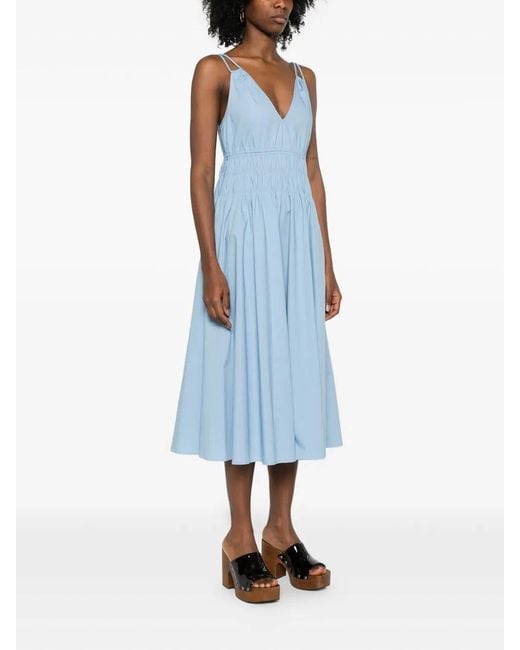 Pinko Amie Midi Dress in Blue | Lyst