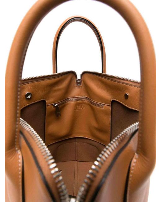 Tod's Di Bag Swing Medium Leather Tote in Brown | Lyst