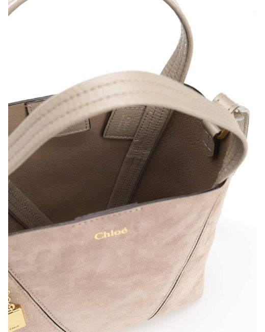 Chloé Chlo Spin Small Tote Bag in White | Lyst UK