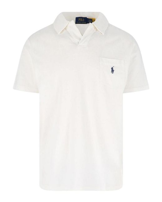 Polo Ralph Lauren Logo Pole With Pocket in White for Men | Lyst