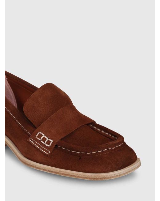 Ras Leather Loafers in Brown | Lyst