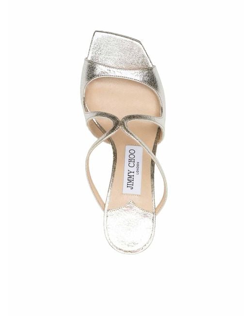 Jimmy Choo Champagne Leather Clogs With Glitter in Metallic | Lyst