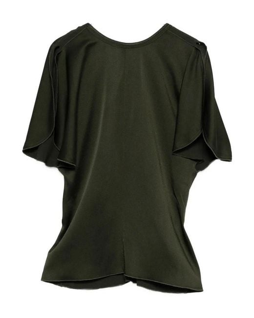 Victoria Beckham V Neck Backless Top in Green | Lyst UK
