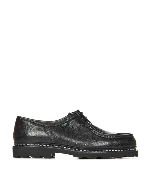 Paraboot Michael Deerskin Derby Shoes in Black for Men | Lyst