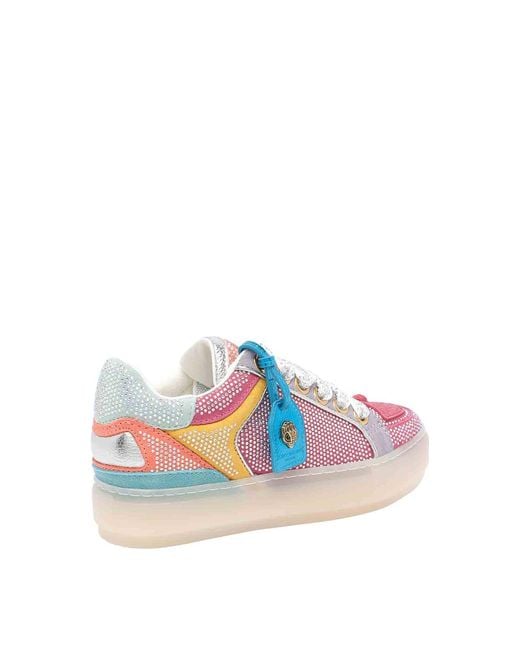 Kurt Geiger Southbank Tag Sneakers in Pink | Lyst UK