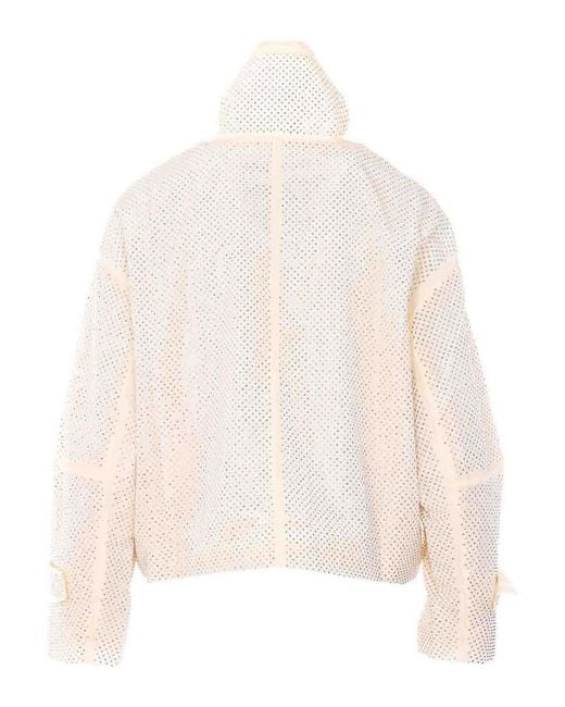Pinko Babette Jacket With Frontal Closure in White | Lyst UK