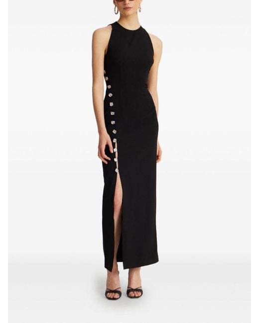 ROTATE BIRGER CHRISTENSEN Midi Dress With Slit And Rose Buttons in ...