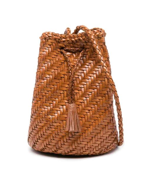 Dragon Diffusion Pompom Tan Bag in Brown | Lyst