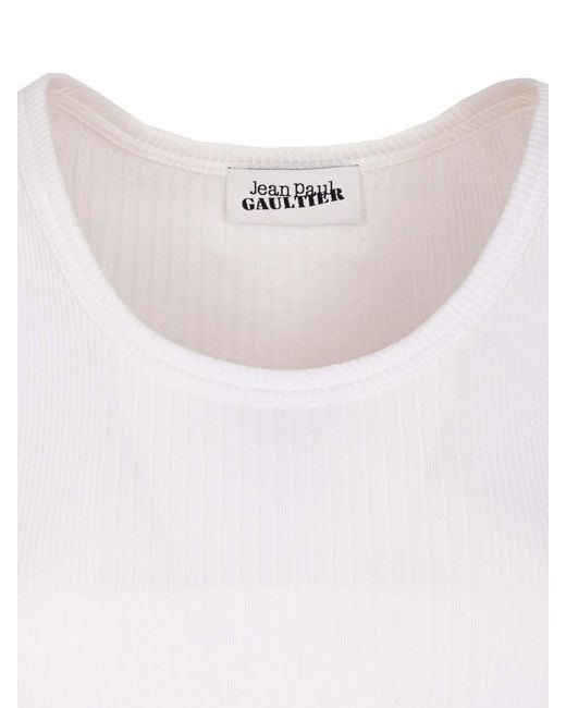 Jean Paul Gaultier Bra Top in White | Lyst UK
