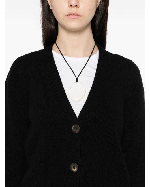 Base London Wool Cardigan in Black | Lyst UK