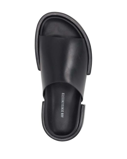 Ann Demeulemeester Emmanuel Block Mules Elbamat in Black | Lyst