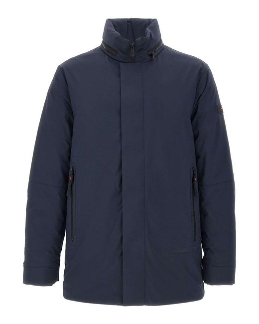Peuterey Coat With Zip in Blue for Men | Lyst UK
