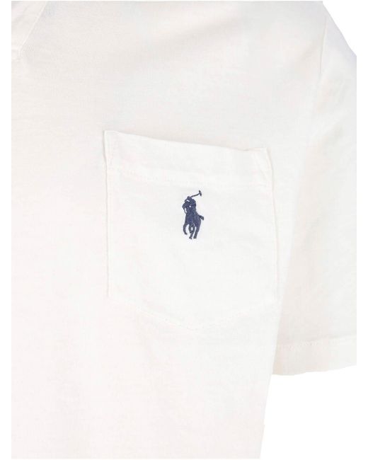 Polo Ralph Lauren Logo Pole With Pocket in White for Men | Lyst