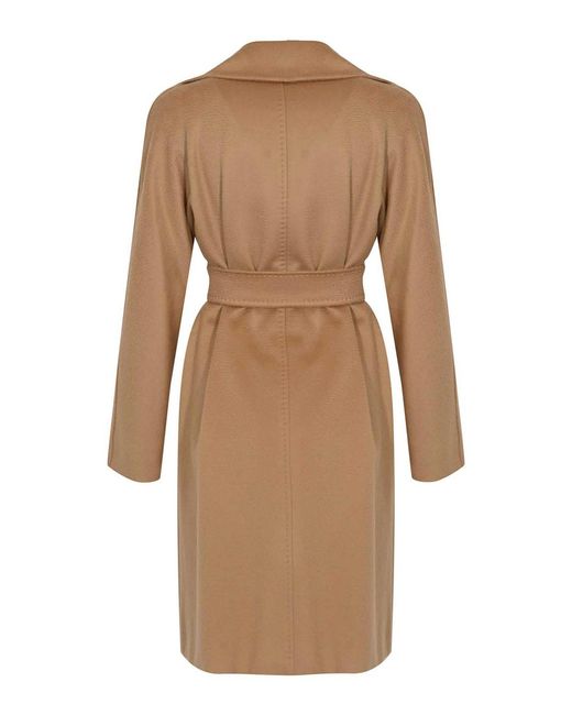 Max Mara Dravenna Wool Dressing Gown Coat in Natural | Lyst UK