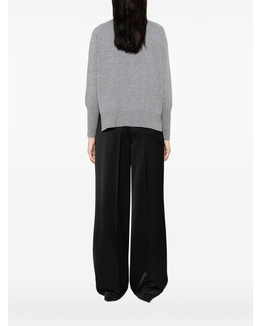 Base London Wool Crewneck Sweater in Grey | Lyst UK