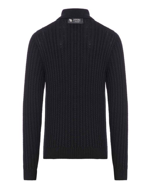 Amiri L/S Polo in Blue for Men | Lyst